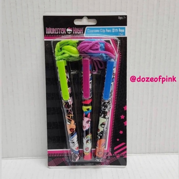 monster high | Toys | Monster High 3pk Clawsome Clip Pens With Rope ...